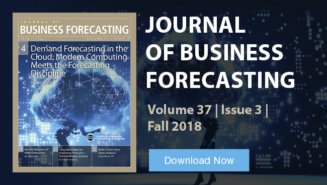 Journal of Business Forecasting (JBF) | Fall 2018
